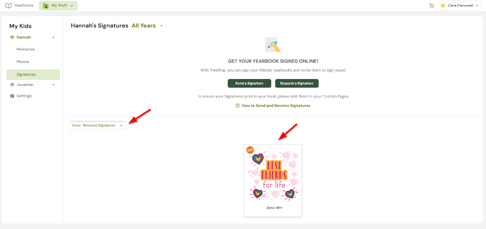 Sending, Requesting, and Receiving Signatures