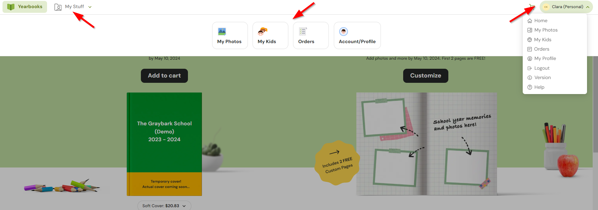 Parent Treering Homepage