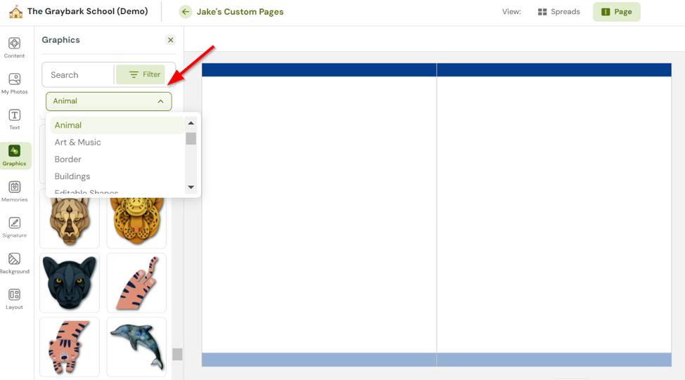 Adding Graphics to Custom Pages