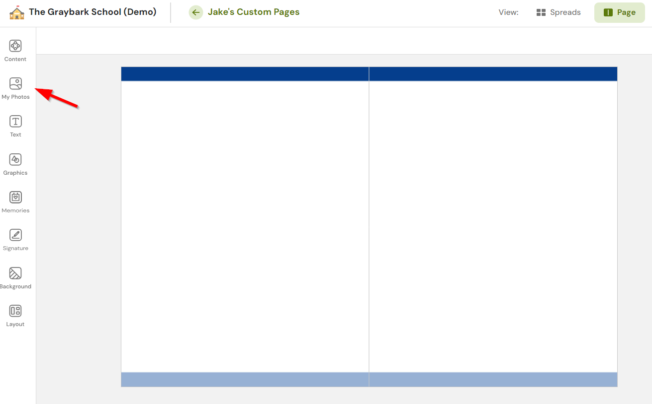Adding Photos to Custom Pages