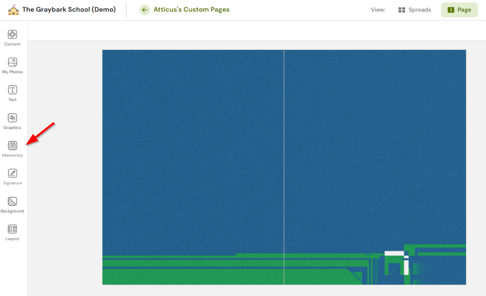 Creating and Adding Memories to Custom Pages