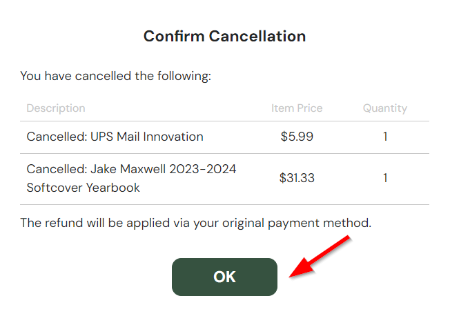 Canceling An Order Before the Deadline