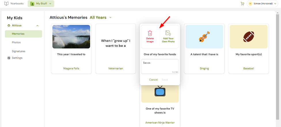 Editing Memories in My Kids