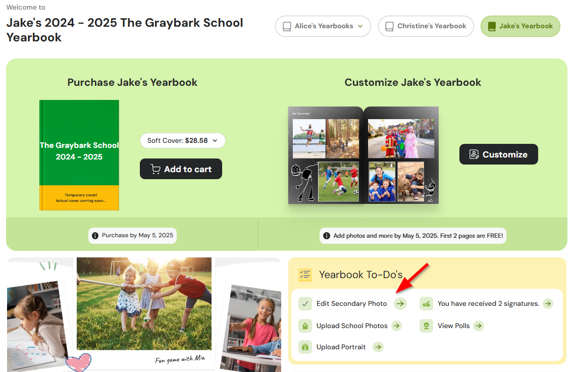 Uploading Secondary Photos