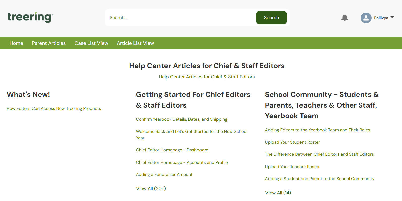 Accessing the Chief Editor Help Center
