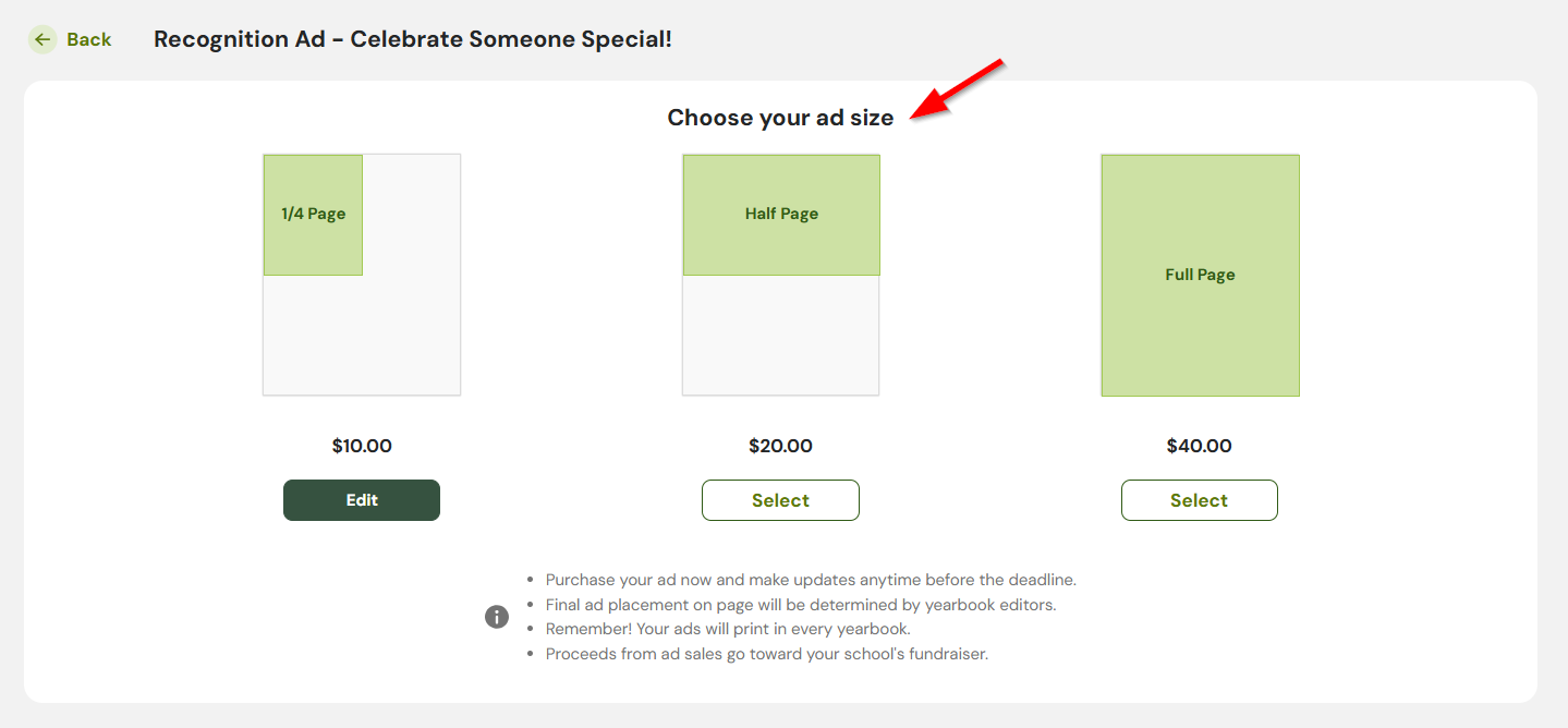Creating and Buying a Recognition Ad for Your Child