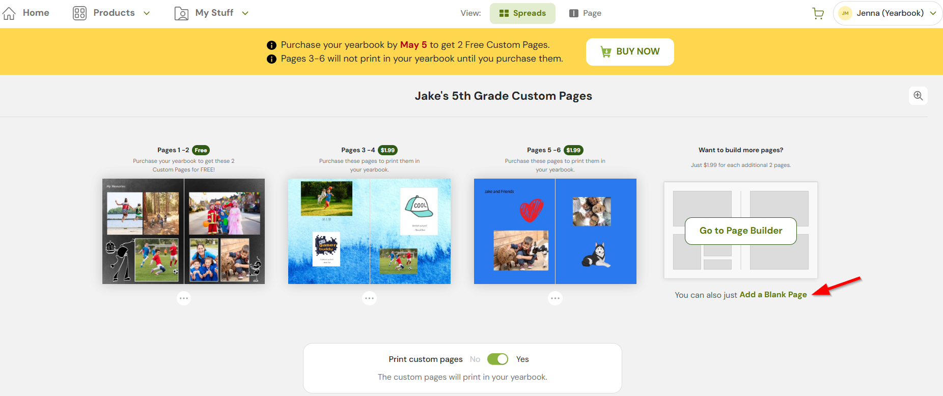Adding Additional Custom Pages