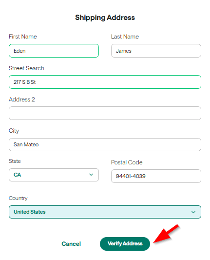 Update the Shipping Address for Ship to Home Orders