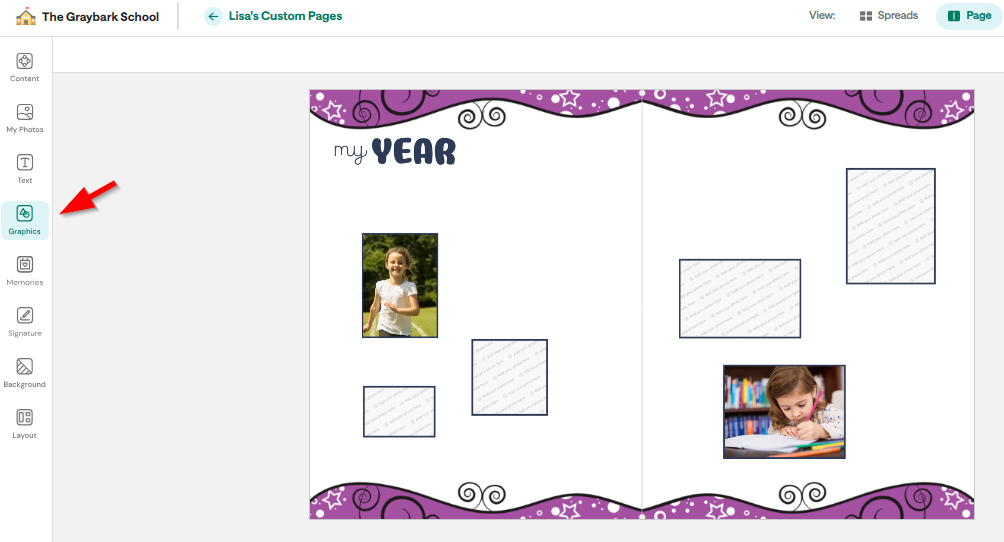 Adding Graphics to Custom Pages