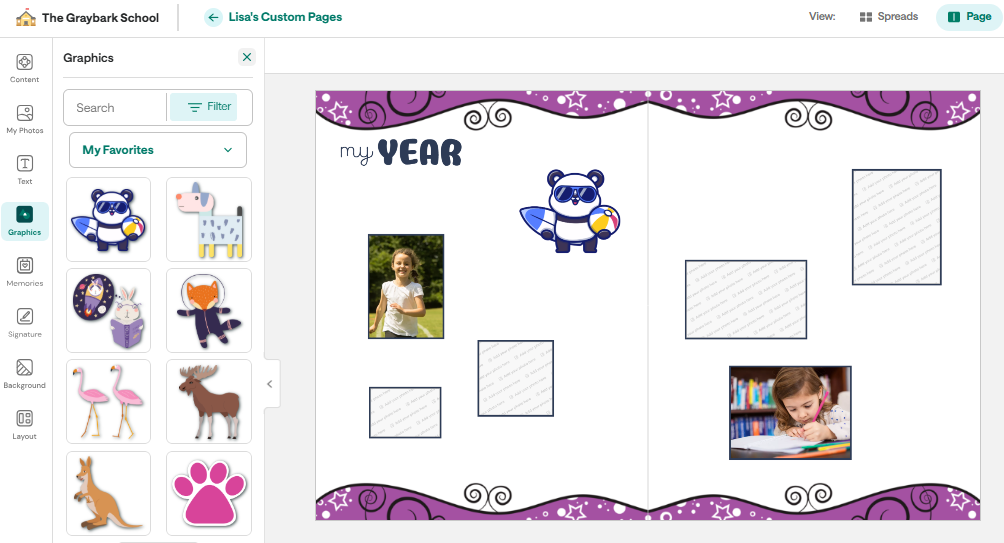 Adding Graphics to Custom Pages