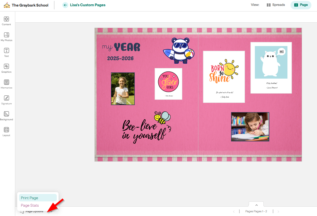 Print Custom Pages to Review